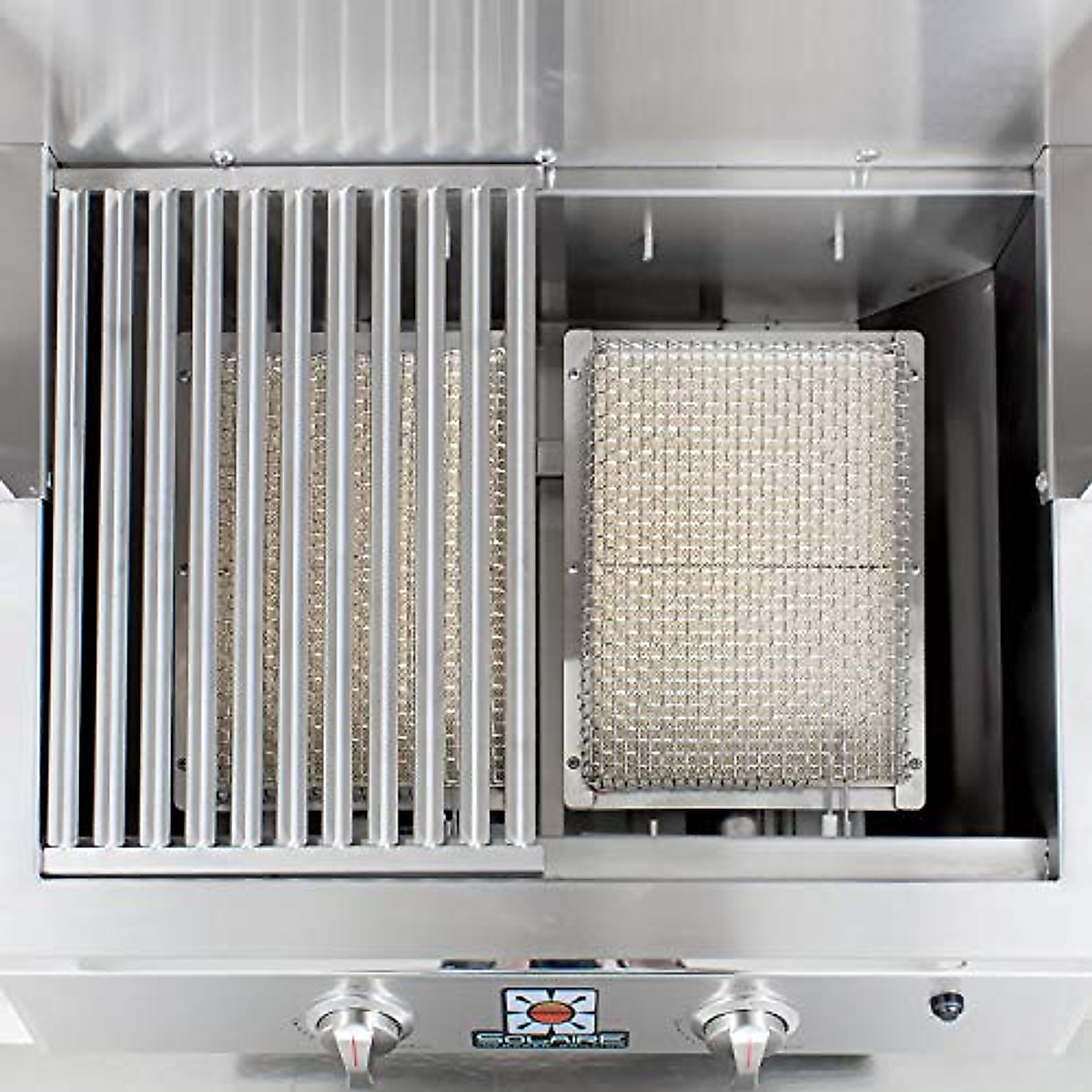 Solaire 27 Inch Deluxe All Infrared Natural Gas Grill On Angular Pedestal Base - SOL-IRBQ-27GIRXL-PED-NG