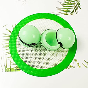 Joliand 6ml Pokeball Container, Silicone Wax Container Glows in The Dark, Food-Grade Silicone Container, Non-Stick Wax Oil Multi-Purpose Wax Storage Container (Green)