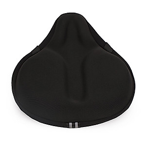 HENGHENG Bike Seat Cover Gel Memory, Oversize Soft Comfort Bike Seat Cushion, Fits Spin, Exercise, Stationary, Cruiser Bikes, Soft, Indoor Cycling, for Women Men Comfortable Bike Seat Cover