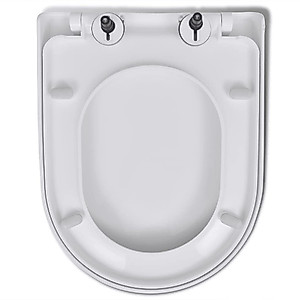 CUMYZO Soft-close Toilet Seat with Quick-release Design White Square 1.88kg/4.14ib Toilet & Bidet Seats