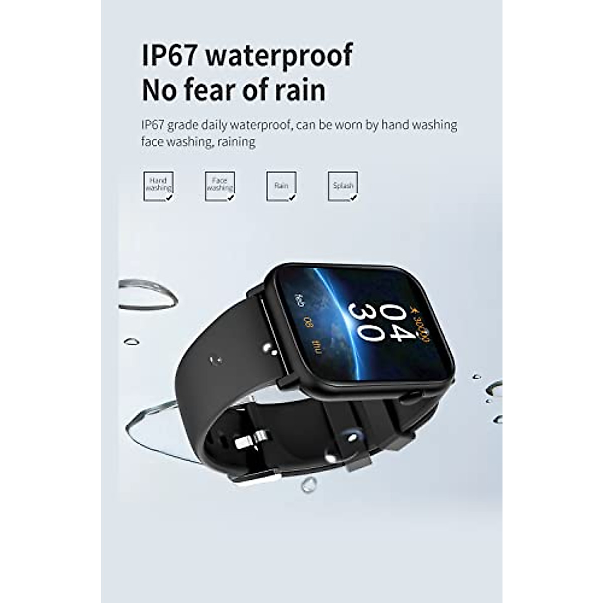 Dimdaa Smart Watch, Smartwatch with Blood Pressure, Blood Oxygen Monitor, Fitness Tracker with Heart Rate Monitor, Full 1.8" Touch Fitness Watch for Men Women (Pink)