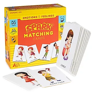 Feelings and Emotions Flash Cards - Memory Game, Social Skills Games, Emotions Cards, Feelings FlashCards, Empathy Game Homeschooling Materials, Preschool Games, Therapy Games for 3 Year Olds and Up