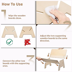 yeesport Wooden Desktop Bookshelf, Simple Tilted Tabletop Bookcase, Desktop Display Bookshelf, Wooden Desk Organizer and Storage Rack for Books, Magazines, CDs