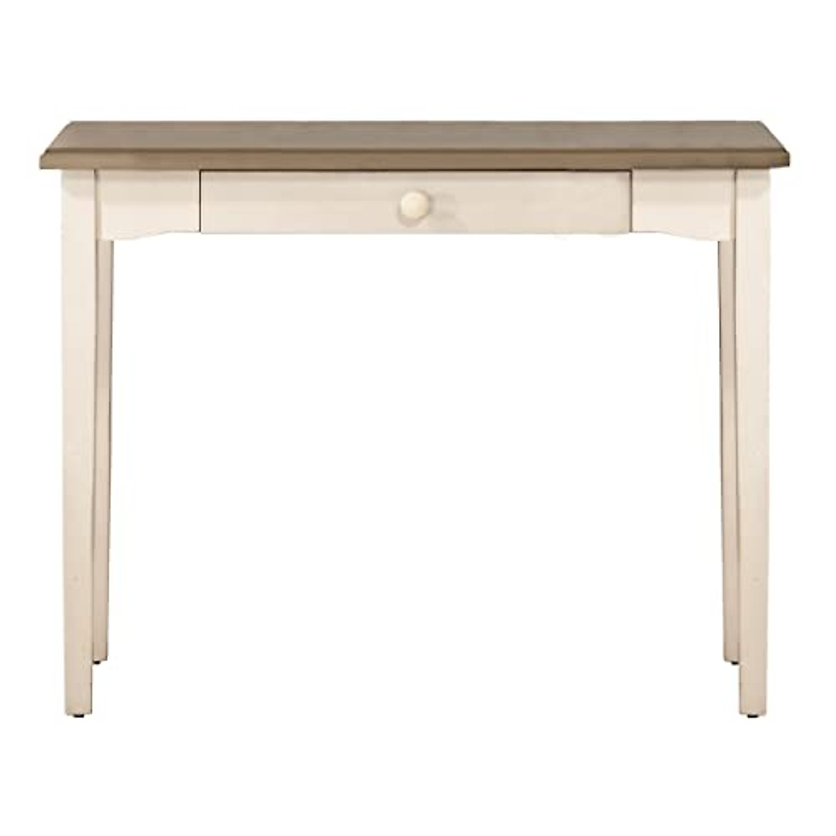 Hillsdale Furniture Clarion, Gray Wood Top/Sea White Base Desk/Table, Distressed
