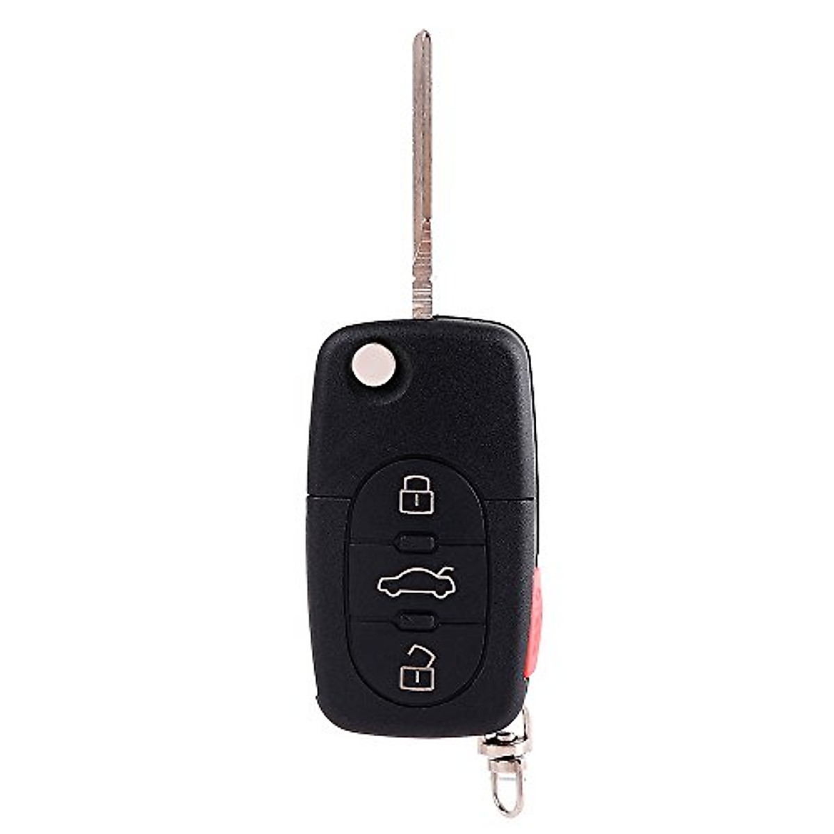 OCPTY 1 X Flip Key Entry Remote Control Key Fob Transmitter Replacement for Audi A4 A4 Quattro A6 A6 Quattro A8 A8 Quattro Allroad Quattro Cabriolet 4D0837231P 4 Buttons