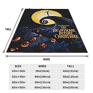 Halloween Blanket Horror Movie Skeleton Bedding Throw Blanket Flannel Plush Super Soft Sofa Blanket Children Adults 50"X40"