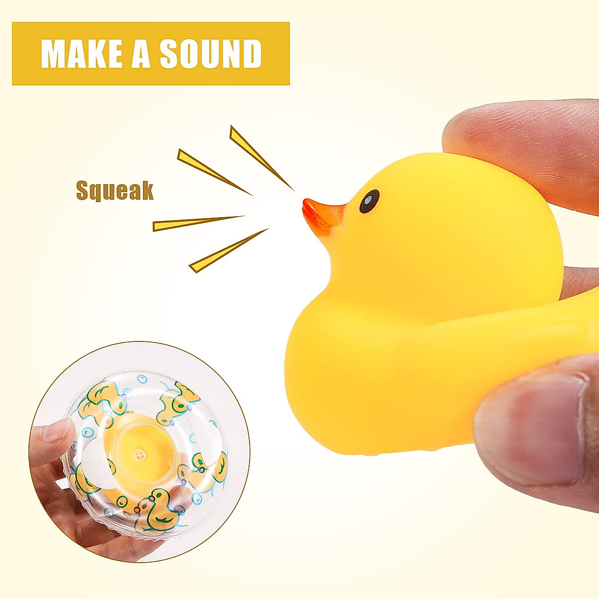 Duck for Cars, Rubber Duck for Car Dashboard, Squeaky Duck Bath Toy Yellow Duck Car Ornament Fun Cowboy Duck Car Accessories Car Dashboard Decorations with Swim Ring Hat Scarf Glasses (Style 4)