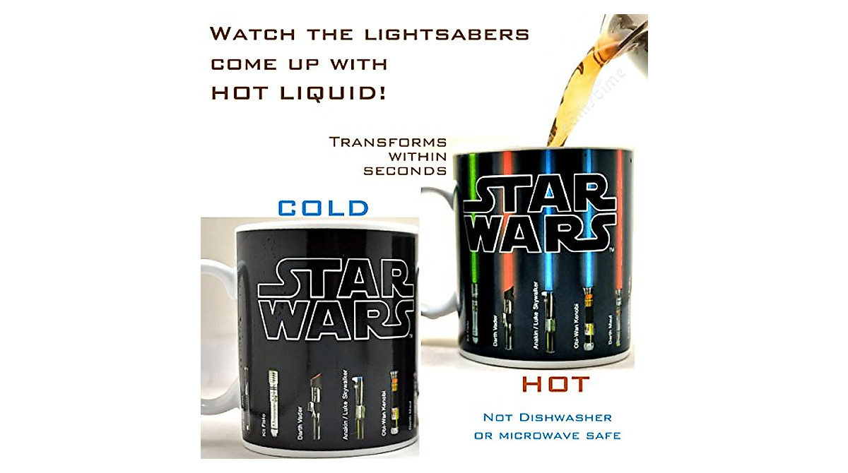 Star Wars Heat Changing Mug - Lightsabers Appear with Heat - 12 oz