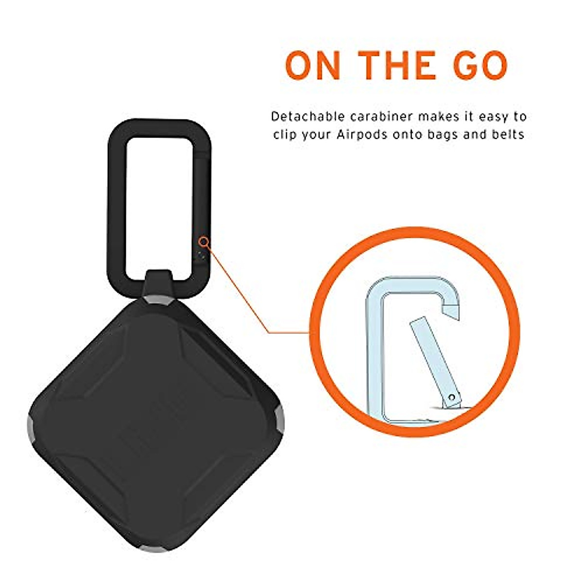 UAG Designed for Samsung Galaxy Buds 2 Pro/Buds 2 / Buds Live/Buds Pro Case, Full-Body Rugged Protective Impact Resistant Hardcase with Detachable Carabiner, Black/Grey by URBAN ARMOR GEAR