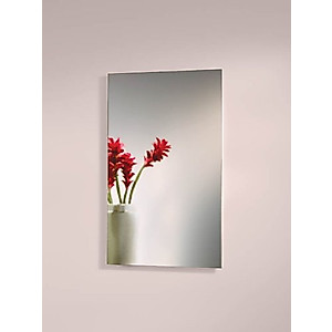 Jensen 1035P24WH Cove Frameless Medicine Cabinet with Polished Mirror, 16-Inch by 26-Inch, White