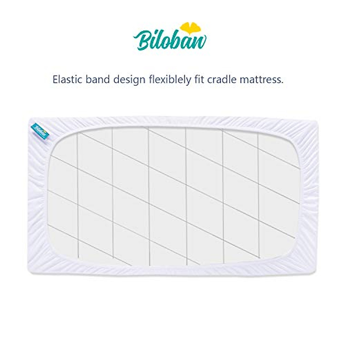Cradle Bassinet Mattress Pad Cover for 36" × 18" Standard Cradle Mattress, Ultra Soft Microfiber Surface and Extra Waterproof Layer, Washer & Dryer Friendly