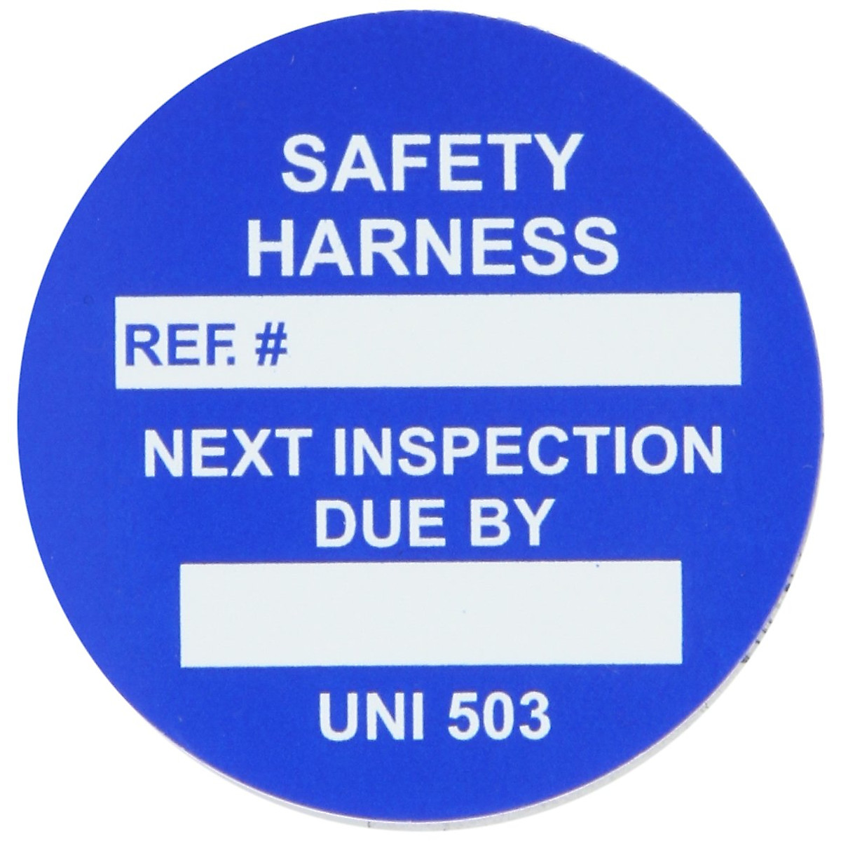 Brady UNI-UNI503 B 1-3/4" Diameter Vinyl, Blue Unitag Safety Harness Insert (Pack of 100)