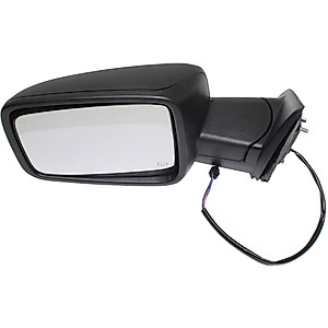 Kool Vue Driver Side Power Heated Mirror for Ram 1500 2014-2018 Manual Fold Without Signal Light & Puddle Lamp Textured With Remote Entry Group Package, w/o Towing Package