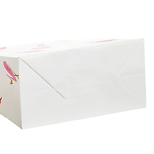 Sparkle and Bash Pink Flamingo Birthday Party Favor Gift Bags, Tropical Decorations (24 Pack)