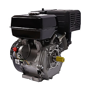 420CC Gas Engine, 15 HP Gasoline Motor Engine 4 Stroke Recoil Start Replacement Engine OHV Pull Start Garden Tool Gas Motor (Black)