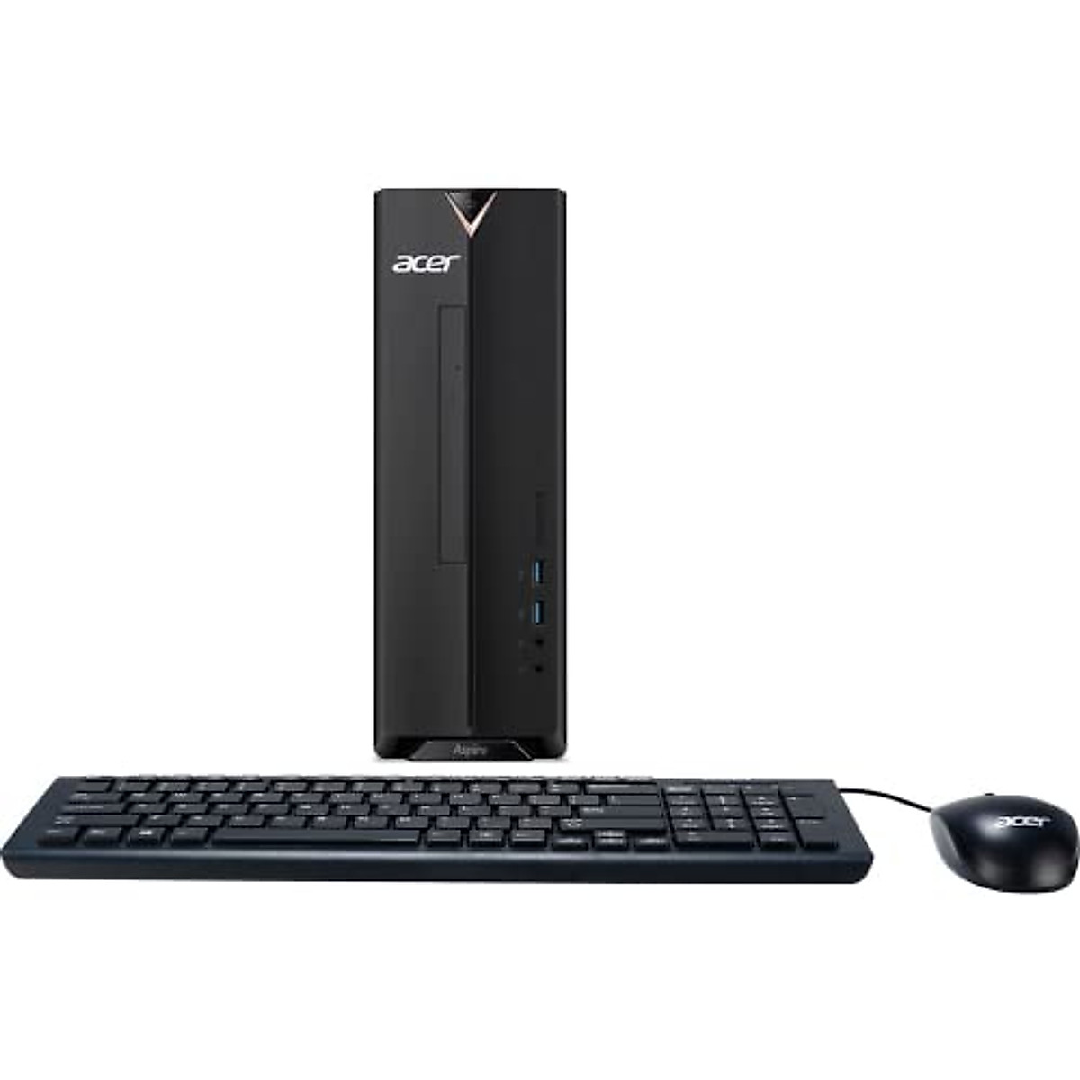 Acer Aspire Tower Desktop, Intel Celeron J4125 Processor, 16GB RAM, 2TB PCIe SSD, DVD, HDMI, VGA, Wi-Fi, Wired Keyboard & Mouse, Windows 11 Home, Black (D17W6)