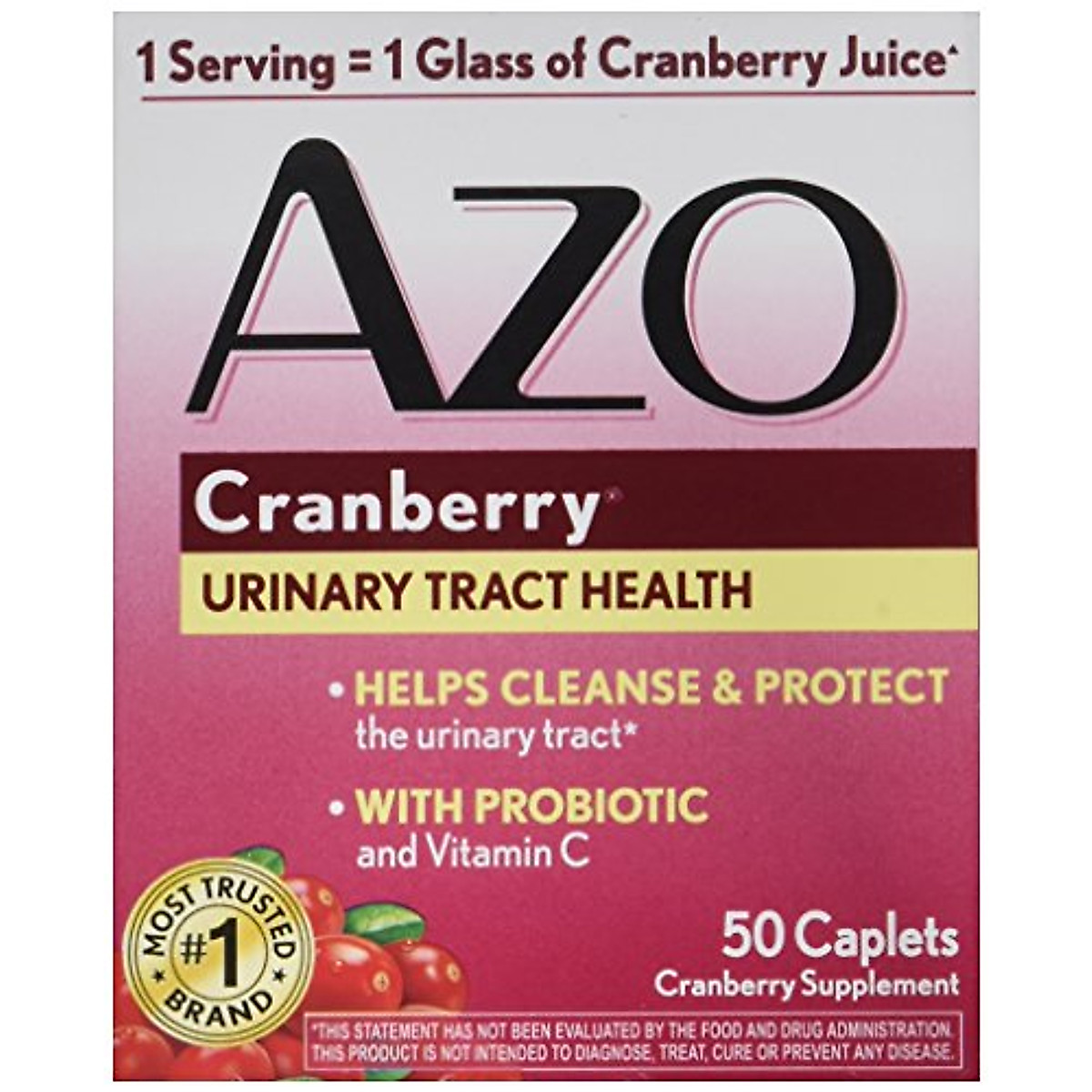 AZO Cranberry for Healthy Urinary Tract with Immune Boosting Probiotic & Vitamin C - 50 Tab