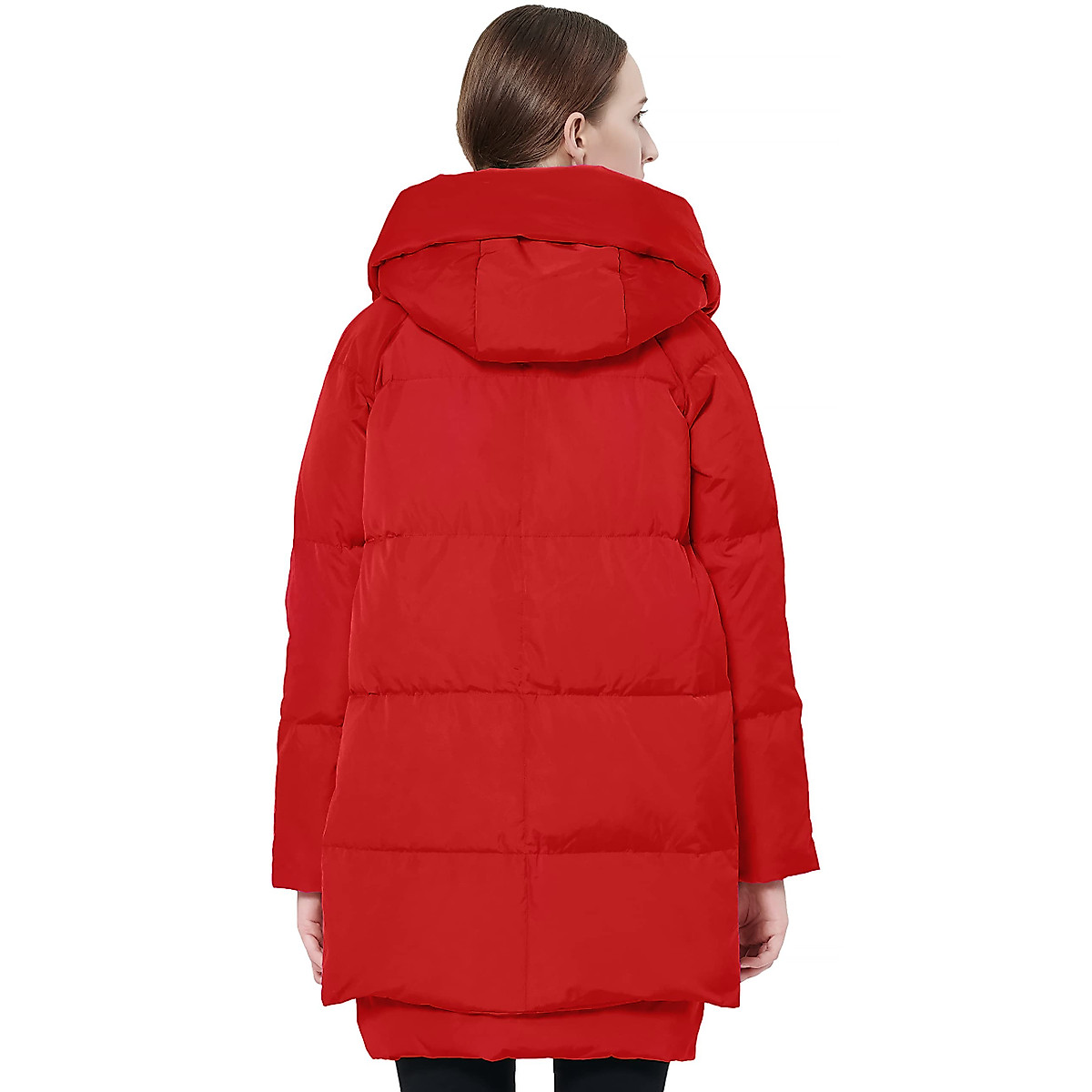 Orolay Women's Thickened Down Jacket Red Small