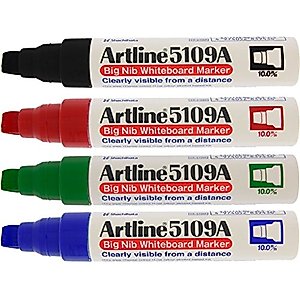 Artline 5109A Extra Thick Whiteboard Pens - Pack 4