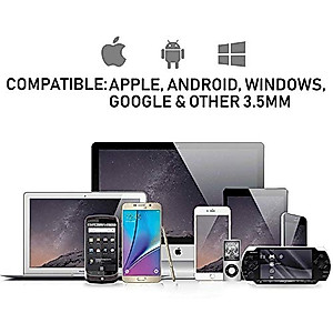 Headphones with Microphone, Boost+ Balanced Bass Driven Earbuds, Microphone Volume Slide Control, Lightweight Earphones with 3.5mm Connector Jack for Laptop/Smartphone/PC, Black