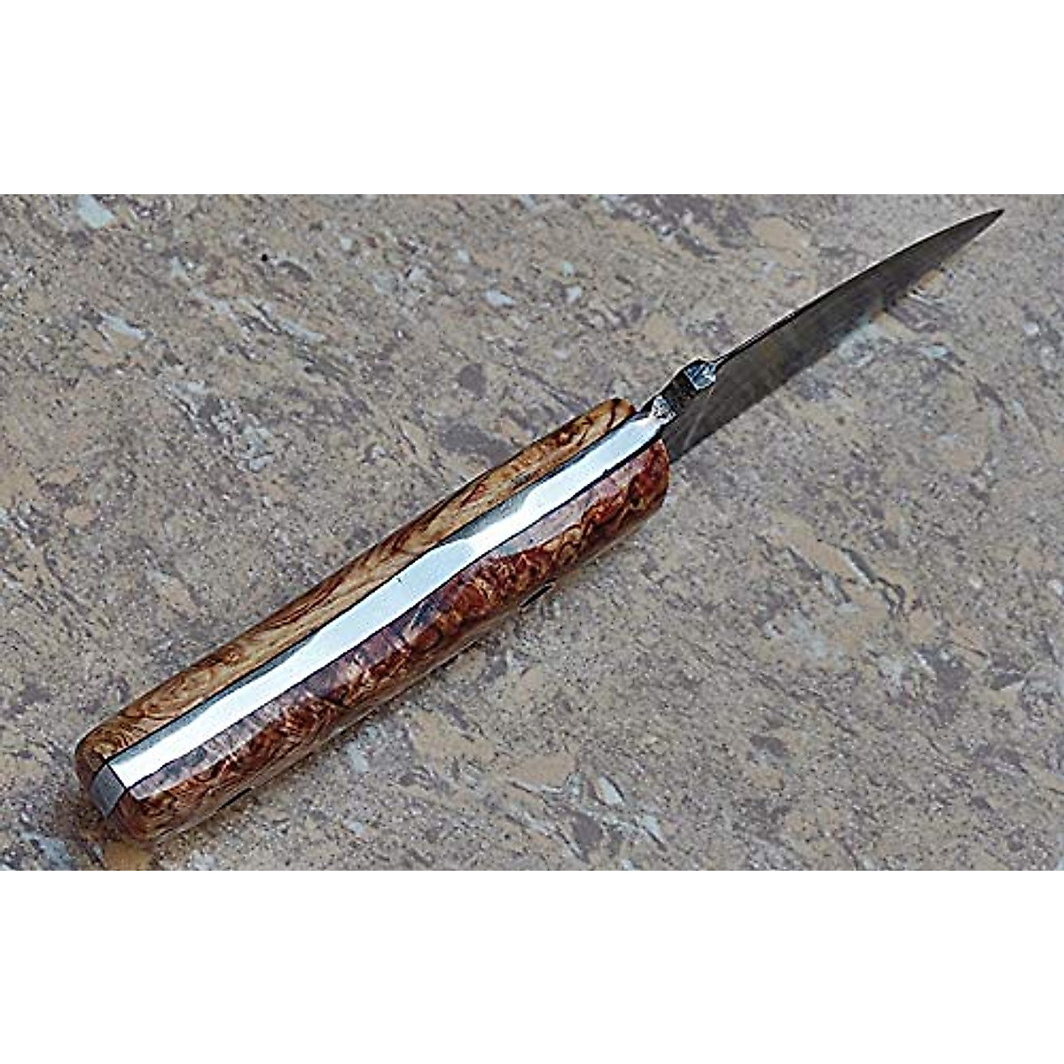 Smart & Sharp Custom Handmade Damascus Steel Hunting Knife/Skinner Knife AA-13137 (Burl Wood)