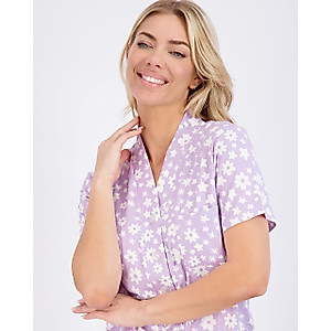 3-Pack: Womens Women Nightgowns Nightdress Dress Pijamas de mujer Short Sleeve Full Button Down Nightshirt Soft Nightgown Moo Moos Gowns Sleepwear Pajama Gown Adult Pajamas PJs Sleeping - Set 6, L