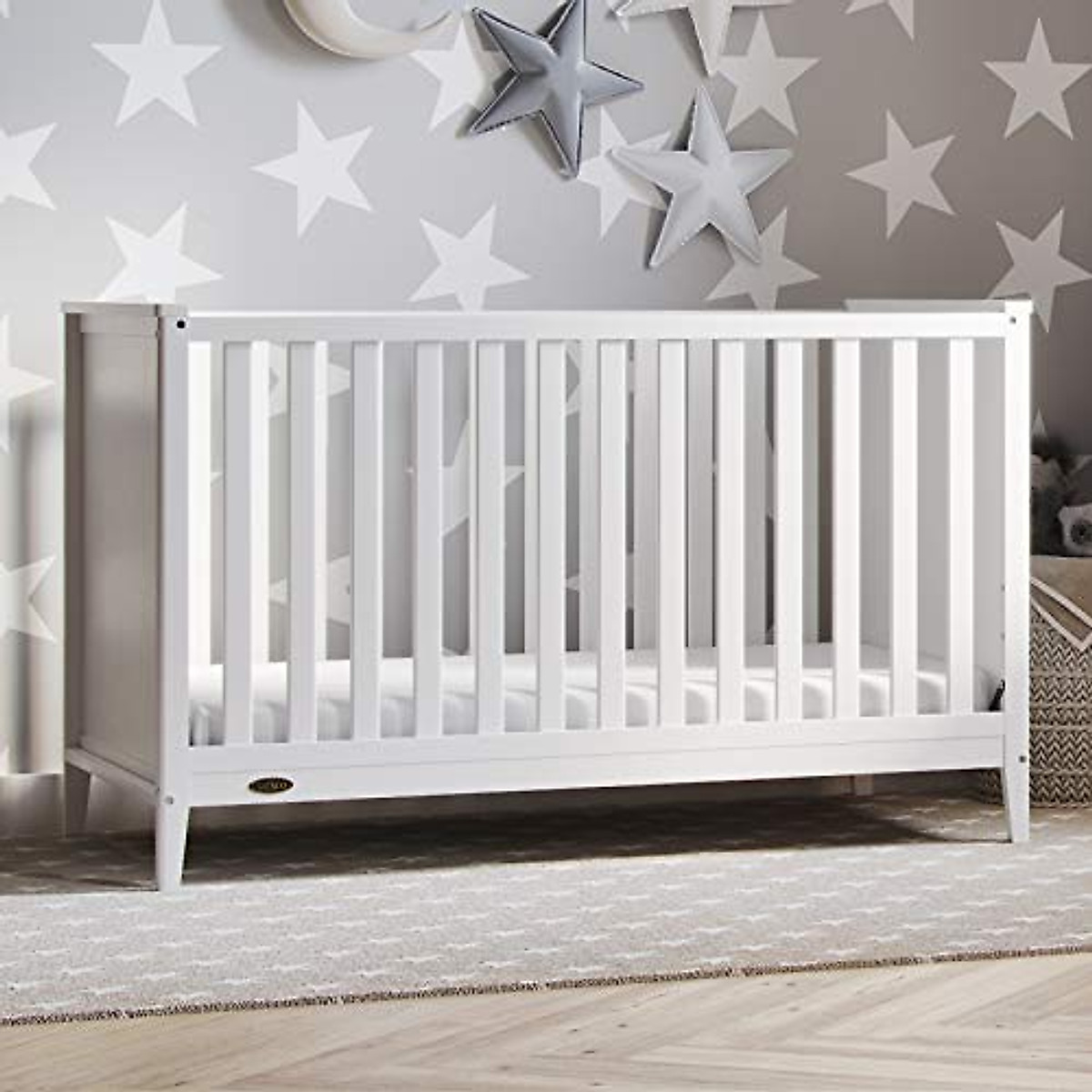 Graco Melbourne 3-in-1 Convertible Crib (White) – Converts from Baby Crib to Toddler Bed and Daybed, Fits Standard Full-Size Crib Mattress, Adjustable Mattress Support Base