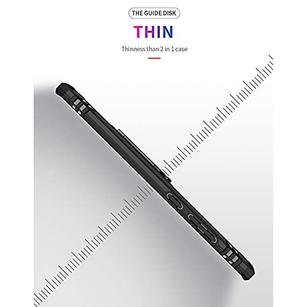 Samsung Galaxy Note 8 Case with 3D PET Screen Protectors, Androgate Military-Grade Metal Ring Holder Kickstand 15ft Drop Tested Shockproof Cover Case for Samsung Galaxy Note 8 Black