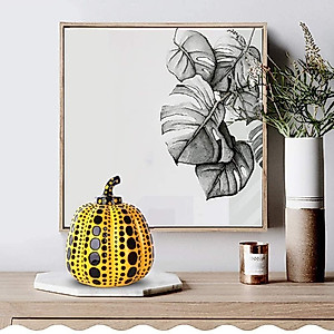 LGYKUMEG Yayoi Kusama Pumpkin Sculpture Statue Ornament Botanical Garden Decoration Artists Modern Sculpture Dot Art Home Decor Accessories Office Wedding,Green
