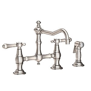 Kitchen Bridge Faucet with Side Spray - 9462 - SATIN NICKEL (PVD) - Chesterfield