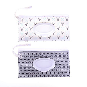 Baby Wet Wipe Pouch Bag Travel Wipes Case Reusable Refillable Wet Wipe Bag Cases Portable Travel Wipes Dispenser Wipe Pouches