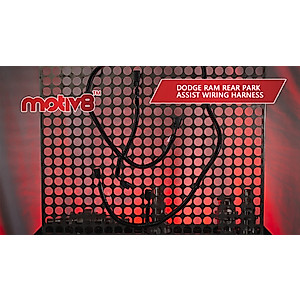 Motiv8 Dodge RAM Rear Parking Assist Wiring Harness, Jumper 1500 09-10, 2500 3500 10, 11-18 RAM 1500 2500 3500, 19-20 RAM 1500 Classic | Backup Sensor Light Wiring Harness Warning System | 68031820AA
