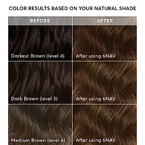 Madison Reed Radiant Hair Color Kit, Medium Smoky Brown for 100% Gray Coverage, Ammonia-Free, 6NAV Siena Brown, Permanent Hair Dye, Pack of 1