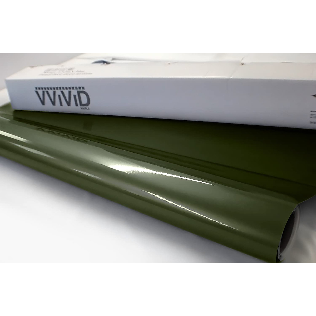 VViViD Gloss Military Green Premium Vinyl Wrap Film (1ft x 5ft)