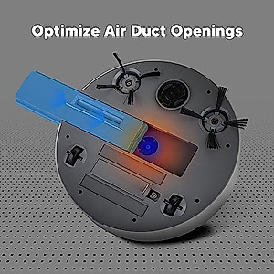 Pwshymi Robotic Vacuum Cleaner, Strong Suction Automatic Self Charging Intelligent Sweeping Robot White Single Suction for Home