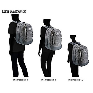 adidas Unisex-Adult Excel Backpack, Jersey White/Black, One Size