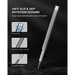 Precision Screwdriver Set,30 in 1 Small Screwdriver Set Mini Pocket Screwdriver Kit Magnetic Repair Tool Kit for Electronics,Computer,Laptop,iPhone,MacBooks,Xbox,Game Console,Eyeglass