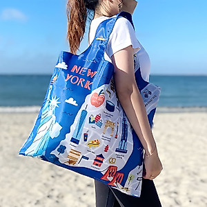 Wrapables AllyBag Collection Reusable Shopping Bag, New York