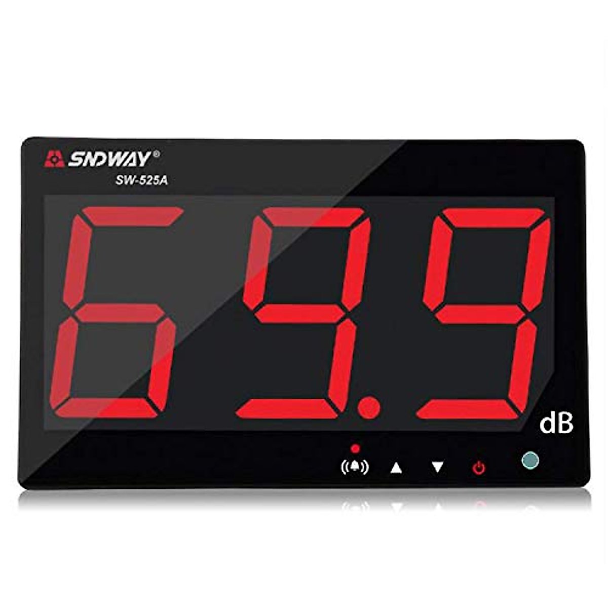 SNDWAY SW-525A 30-130dB Digital Sound Level Meter with Large LCD Display Noise Meter Decibel Wall Mounted Hanging (525A)