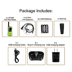 Retevis RT49P Floating Walkie Talkie, IP67 Portable Two-Way Radios, Waterproof Walkie Talkies Rechargeable, NOAA, Flashlight SOS Handheld Radios with Headset for Golf, Fishing, Hunting(4 Pack)