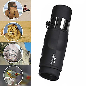 Toxz High Power 16X40 HD Optics BAK4 Night Vision Monocular Telescope Rotate Focus,Black Portable Monocular Telescope