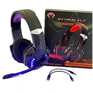 Nxt Level G9000 Pro 7.1 Stereo Surround Sound Lightweight Gaming Headset Noise Cancelling Microphone RGB LED Light Up Headphones Soft Over Ear Memory Pads for PS4 PS5 PC Xbox ONE Switch PC Laptop Mac…