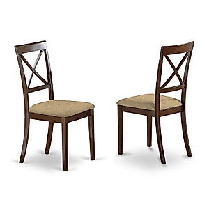 East West Furniture CABO7S-CAP-C Capri 7 Piece Modern Set Consist of a Rectangle Wooden Table and 6 Linen Fabric Dining Room Chairs, 36x60 Inch