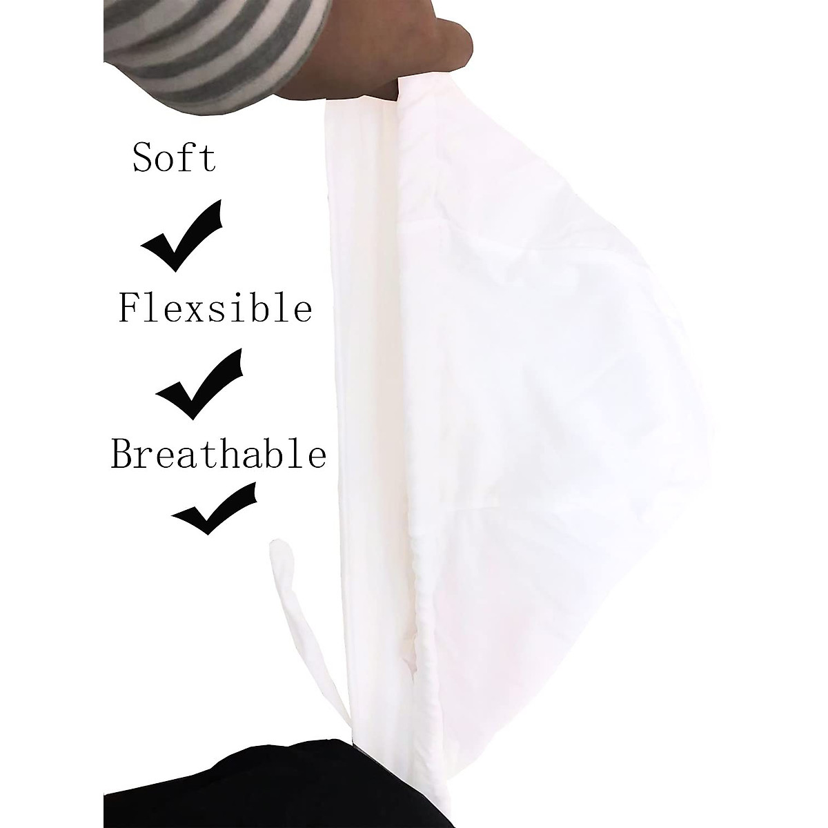 Lucky staryuan ® 3Pack Soft Muslim Turban Hat Inner Hijab Caps Underscarf Bonnet Hat Headwear for Cancer (White Black Grey)