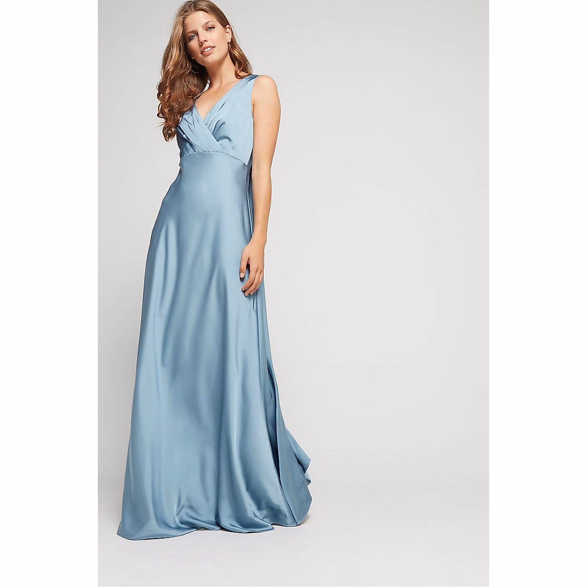 Jill Jill Stuart Bow-Back Satin Gown Glacier Size 6