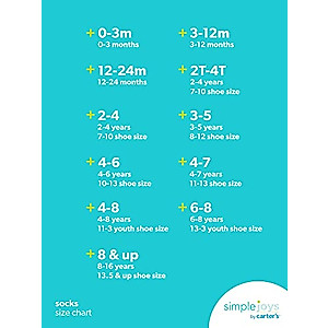 Simple Joys by Carter's Baby Girls' Socks, 12 Pairs, Pink/Purple/Mint Green, 3-12 Months