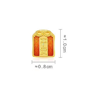 CHOW SANG SANG 999 24K Solid Gold Cultural Omamori Mini Charme Bracelet for Women 92668C (Gold, 17 CM)