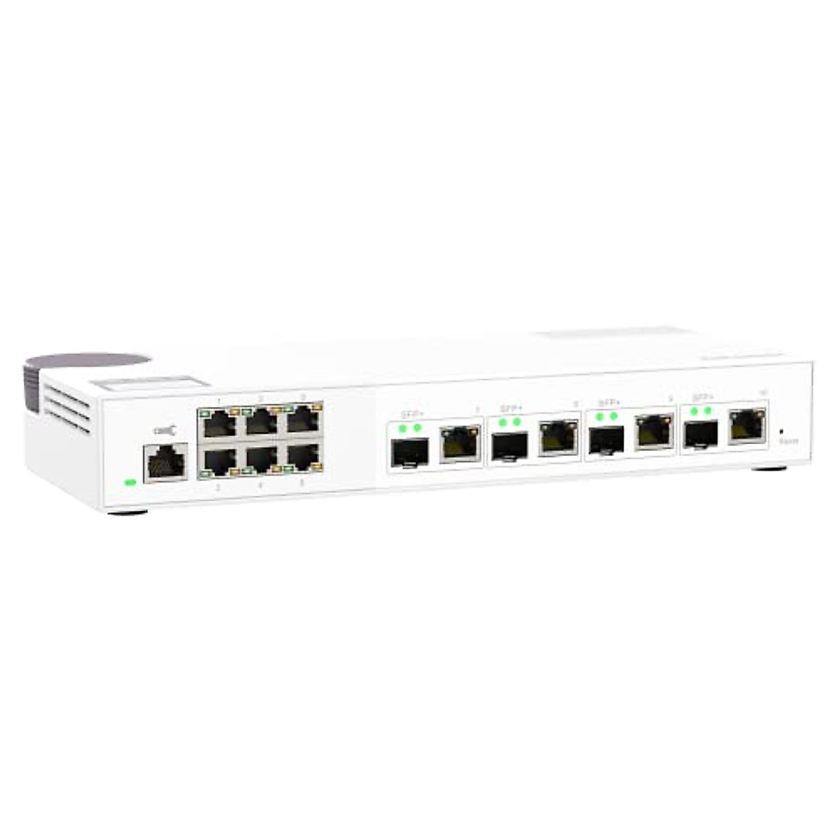 QNAP 10-Port 10GbE Layer 2 Managed Switch with 4 x 10GbE SFP+/RJ45 Combo and 6 x 2.5GbE RJ45 Ports (QSW-M2106-4C-US)