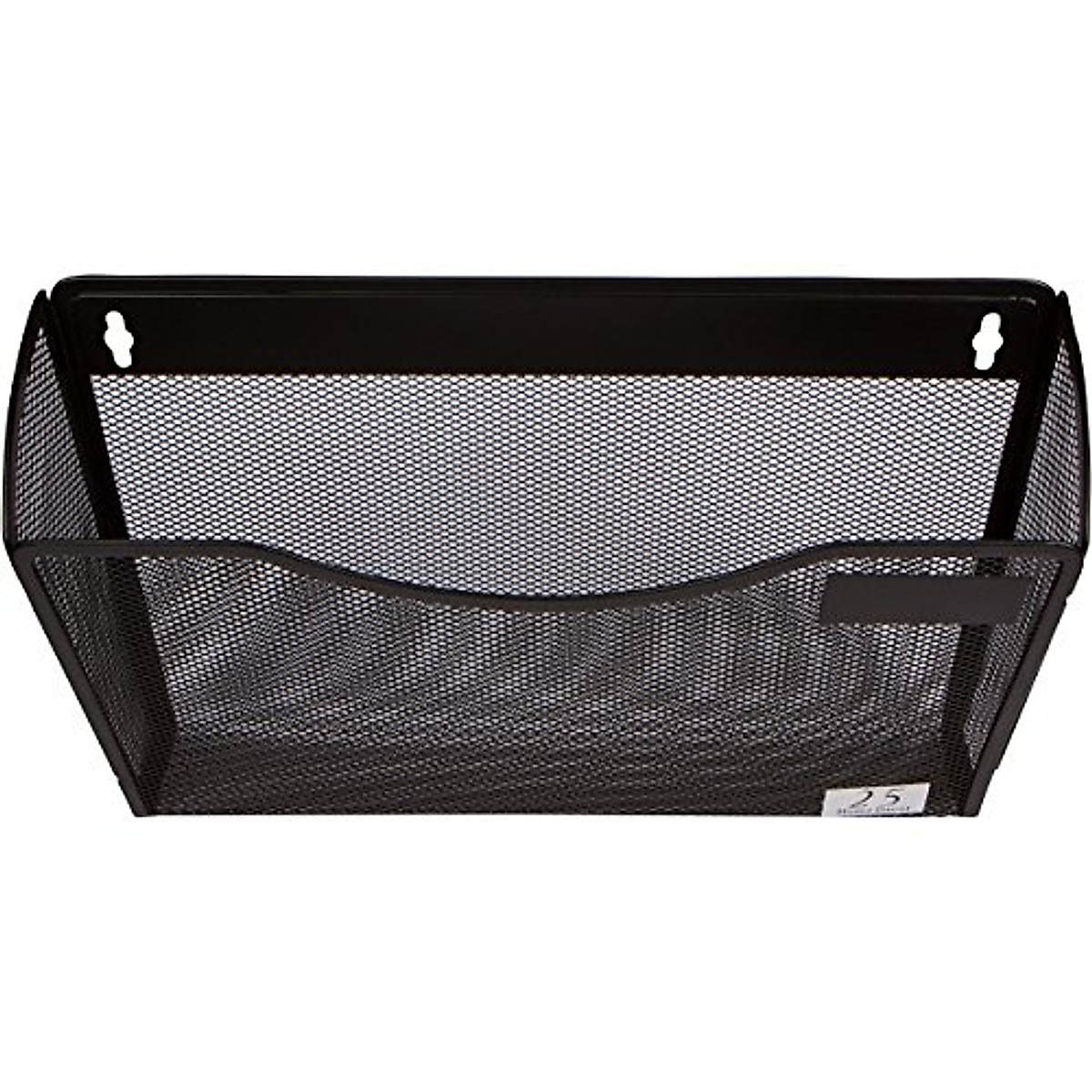 3 Pocket Wall Mount File Hanging Organizer, Metal Mesh Office Home Folder Binder Holder Magazine Mail Sorter Rack + Hardware, Black