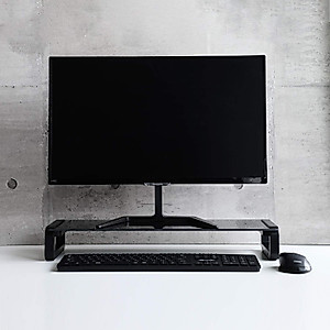 Keeece 3R Systems USB Hub, Equipped Desk Board, USB 3.0, 4 Ports, Width 23.6 inches (60 cm), Tempered Glass, Anti-Slip, Desktop Rack, Black Approx. 22.9 x 8.3 x 3.2 inches (55.7 x 21 x 8.2 cm)